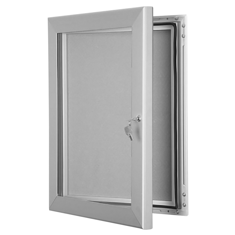 A4 External Display Case Silver Anodized Case Grey Felt - Kingswood ...